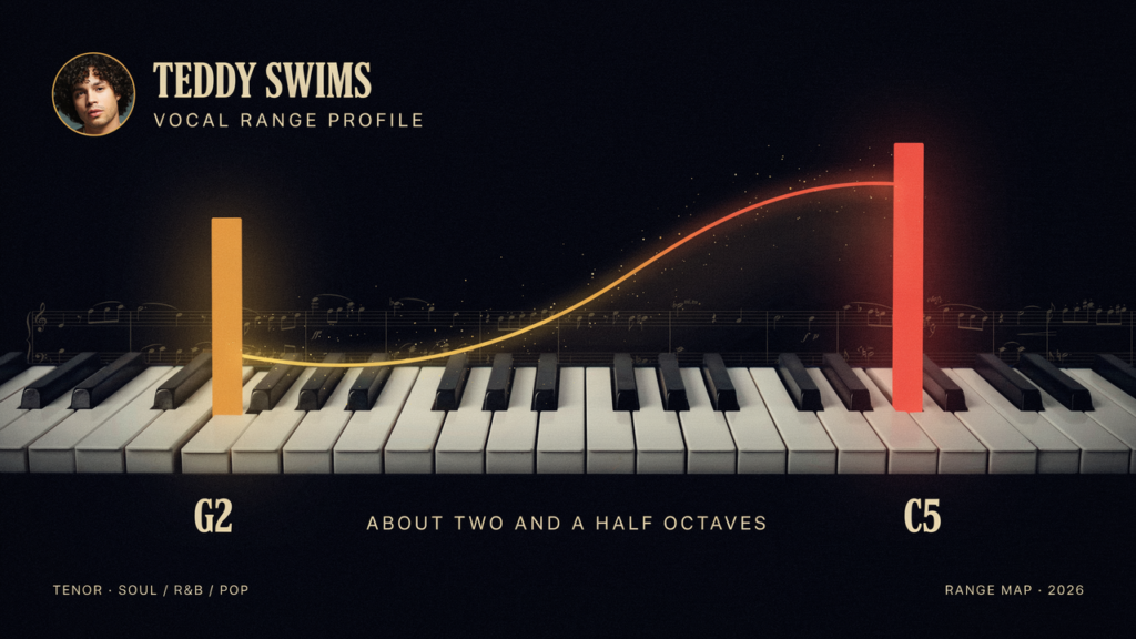 Teddy Swims Vocal Range: Soul Tenor Power (G2–C5)